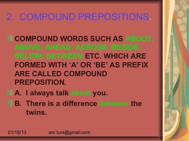 Preposition Preposition