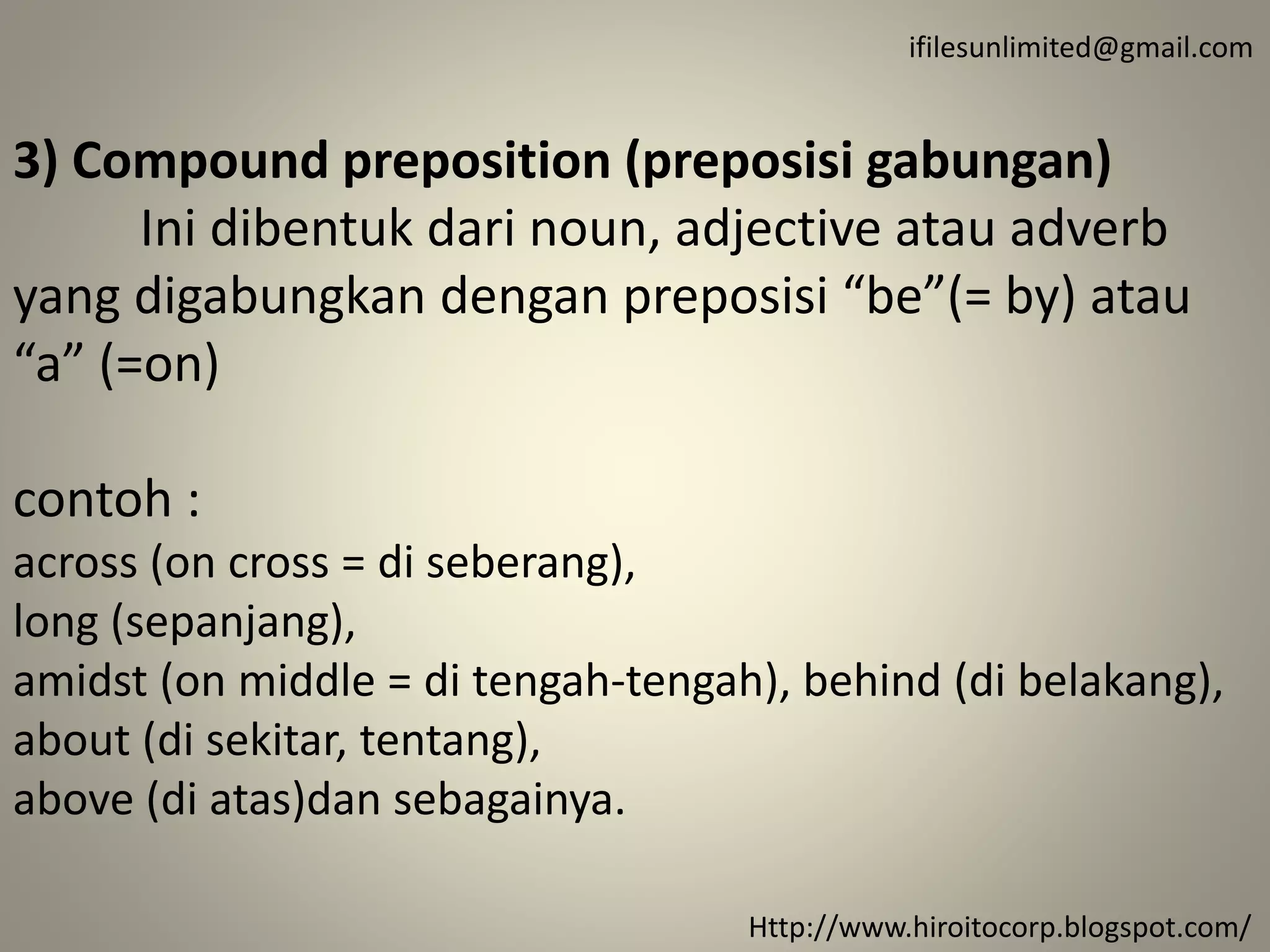 HIRO ITO - Preposition | PPTX