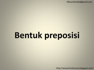 HIRO ITO - Preposition | PPTX