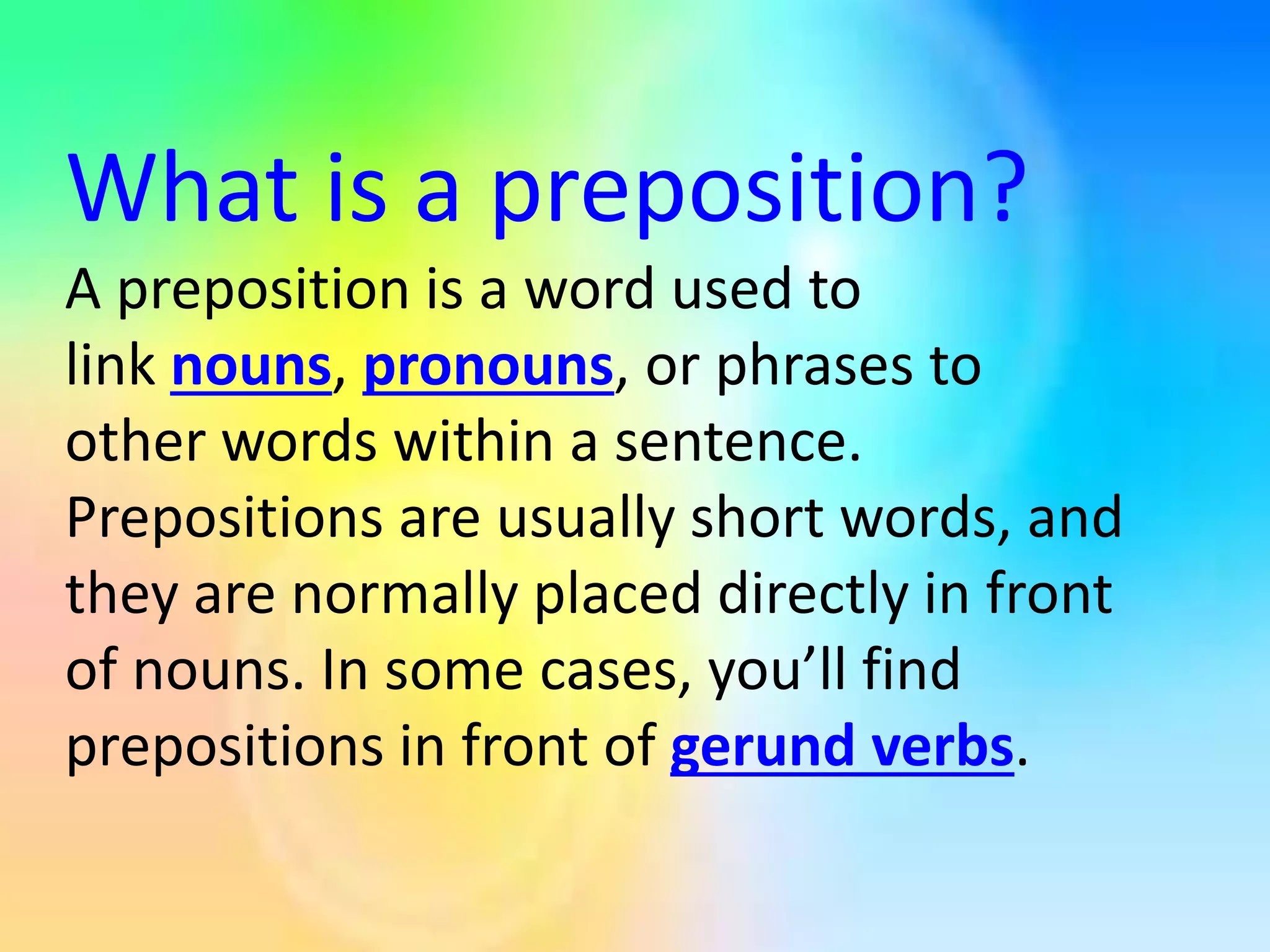 Preposition | PPTX
