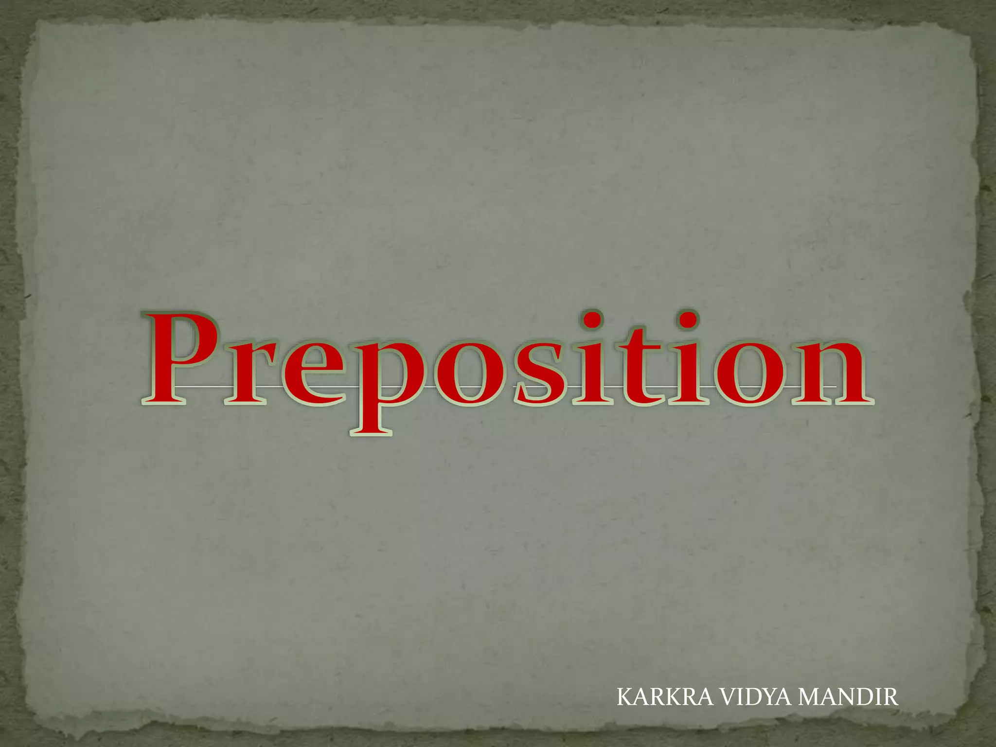 Preposition | PPT