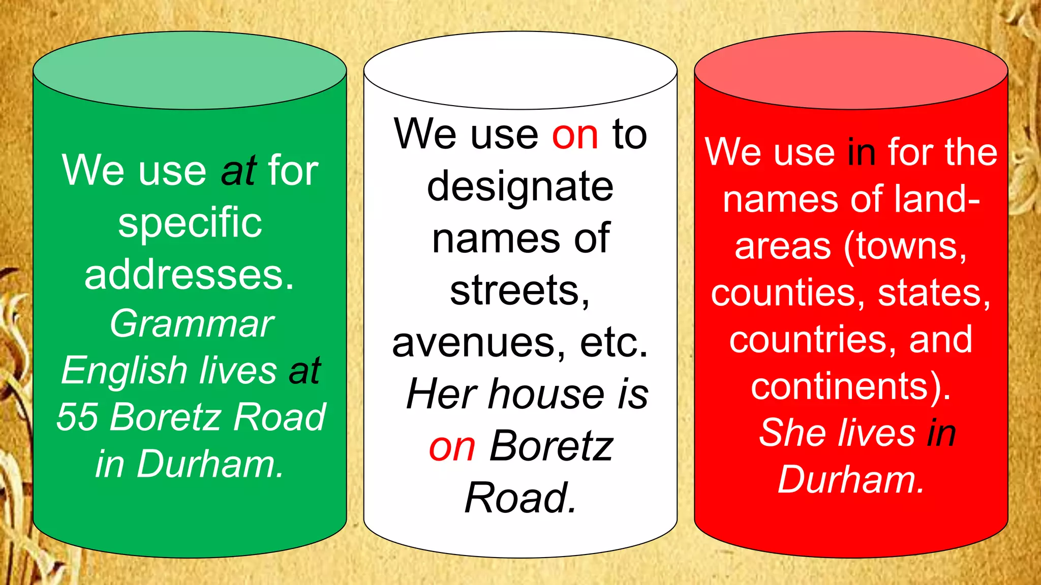 Preposition - TIME and PLACE | PPTX
