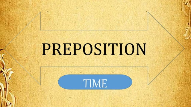 Preposition - TIME and PLACE | PPTX