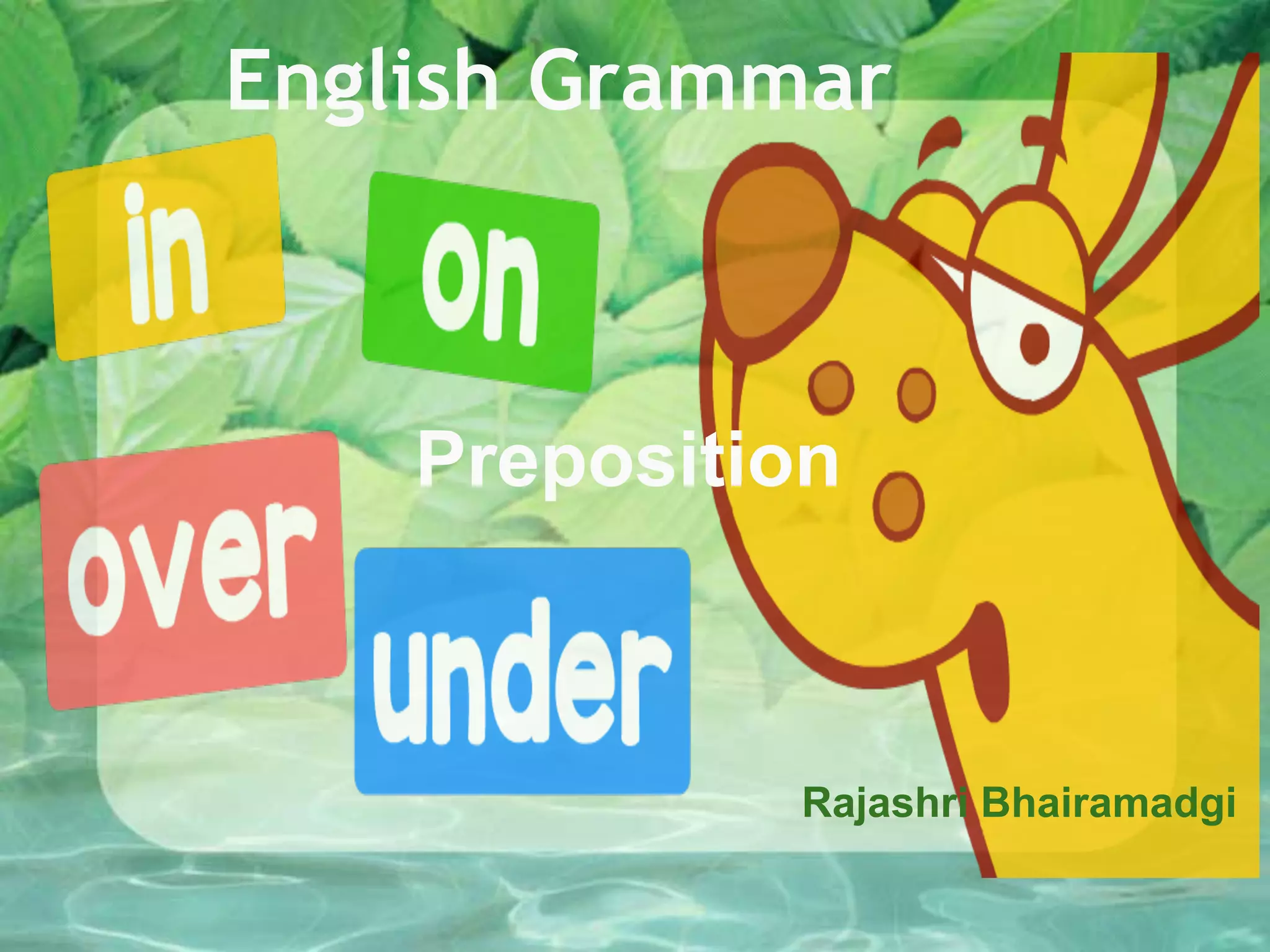 Preposition for primary grade | PDF