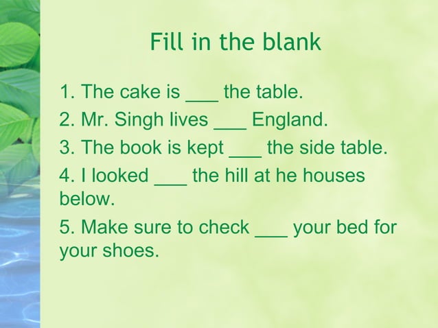 Preposition for primary grade | PDF