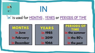Preposition in on and at | PPTX