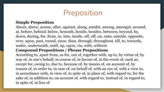 Preposition | PPT