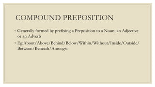 power point presentation about preposition | PPTX
