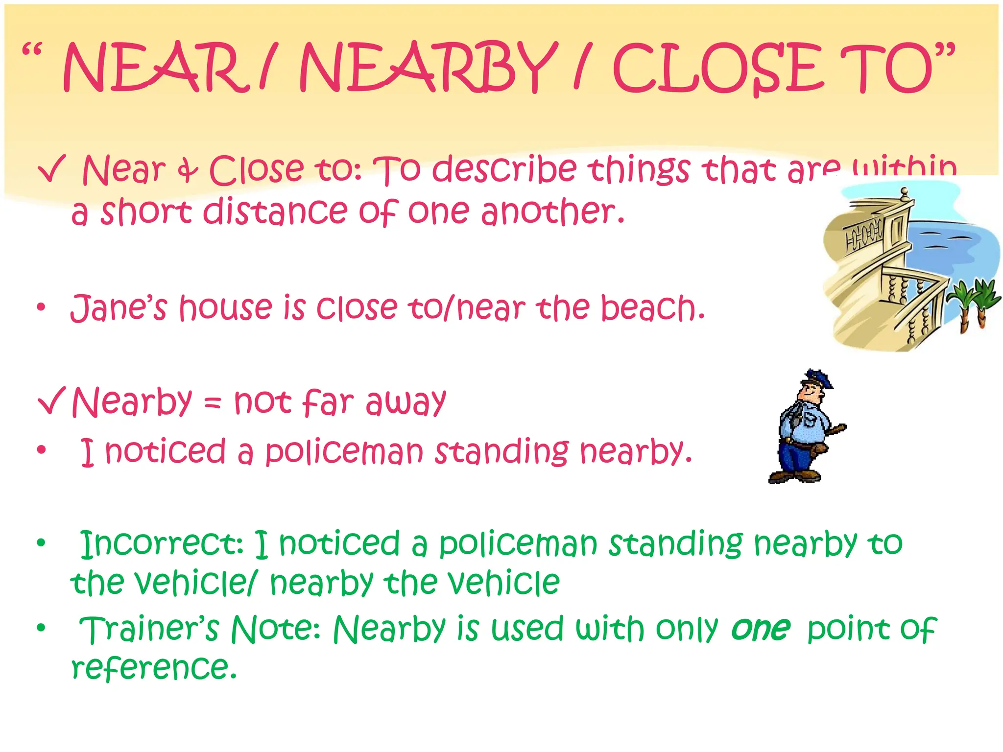 English B1 prepositions of place, Sara G | PPT