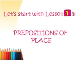 English B1 prepositions of place, Sara G | PPT