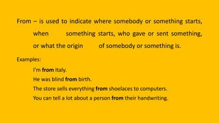 Preposition to-and-from | PPTX