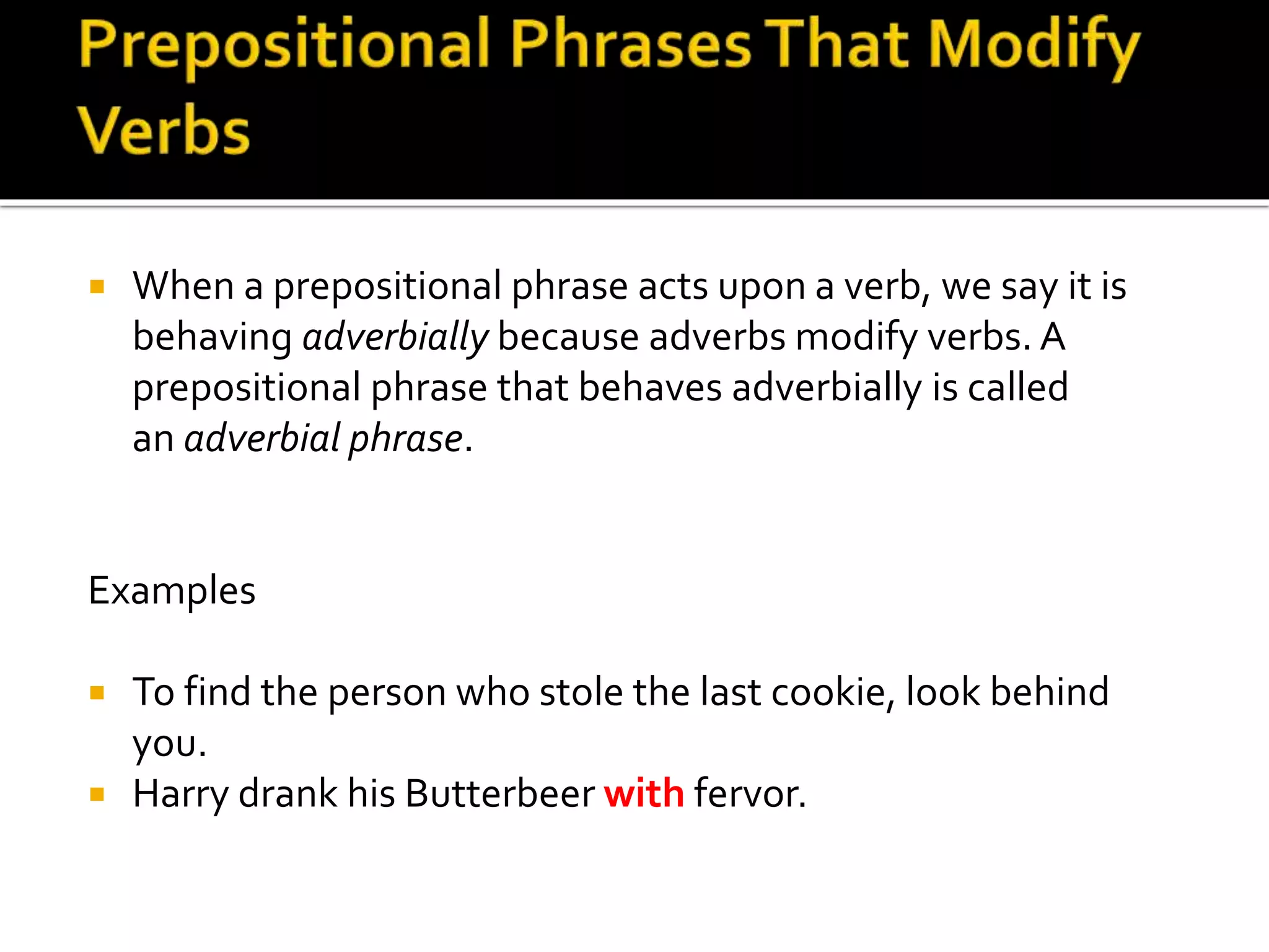 Prepositional phrase | PPTX