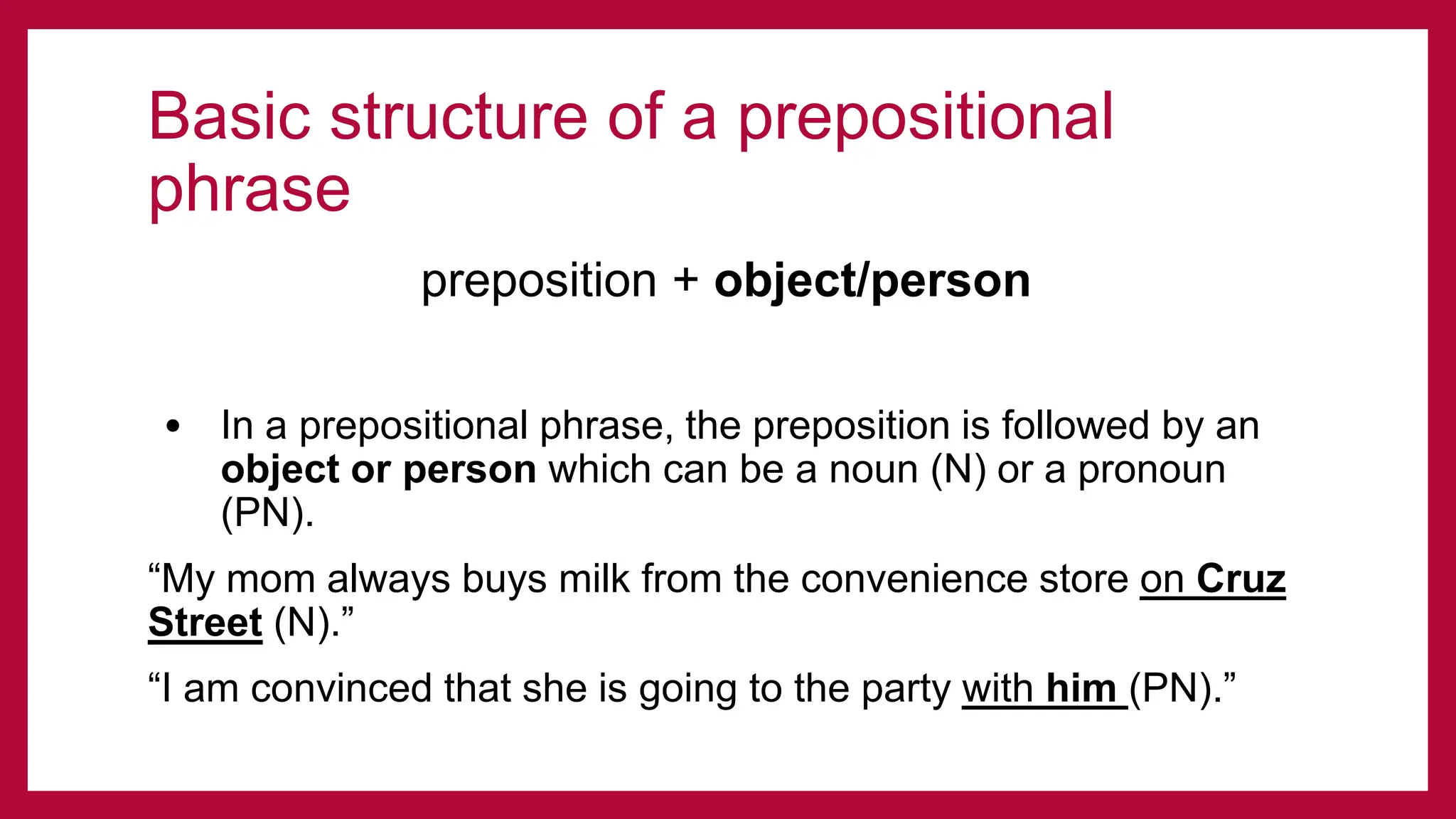 Prepositional phrases complete guide for students | PDF