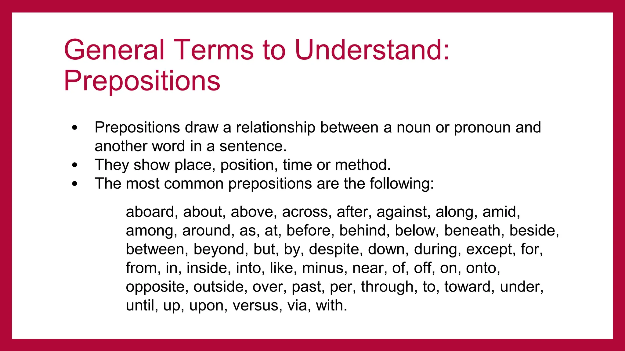 Prepositional phrases complete guide for students | PDF