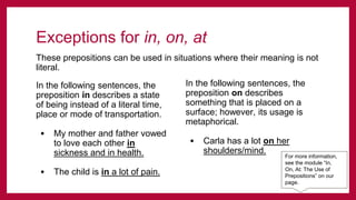 Prepositional phrases complete guide for students | PDF