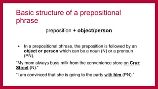Prepositional phrases complete guide for students | PDF