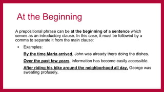 Prepositional phrases complete guide for students | PDF