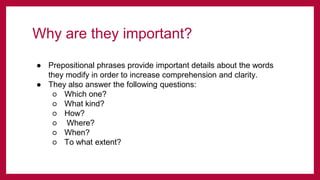 Prepositional phrases complete guide for students | PDF