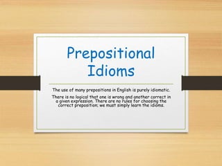 Prepositional idioms | PPTX