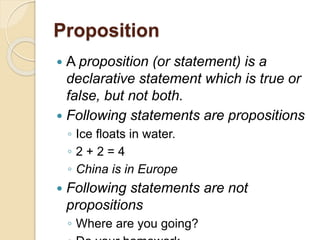 Propositional logic | PPTX