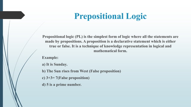 Artificial Intelligence (AI) | Prepositional logic (PL)and first order ...