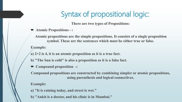 Artificial Intelligence (AI) | Prepositional logic (PL)and first order ...