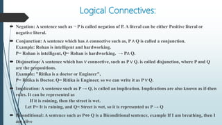 Artificial Intelligence (AI) | Prepositional logic (PL)and first order predicate logic (FOPL ...