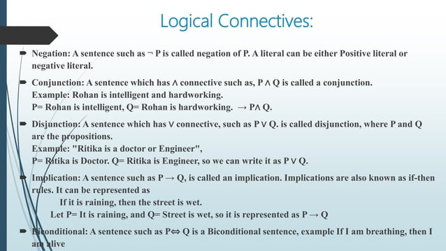 Artificial Intelligence (AI) | Prepositional logic (PL)and first order ...