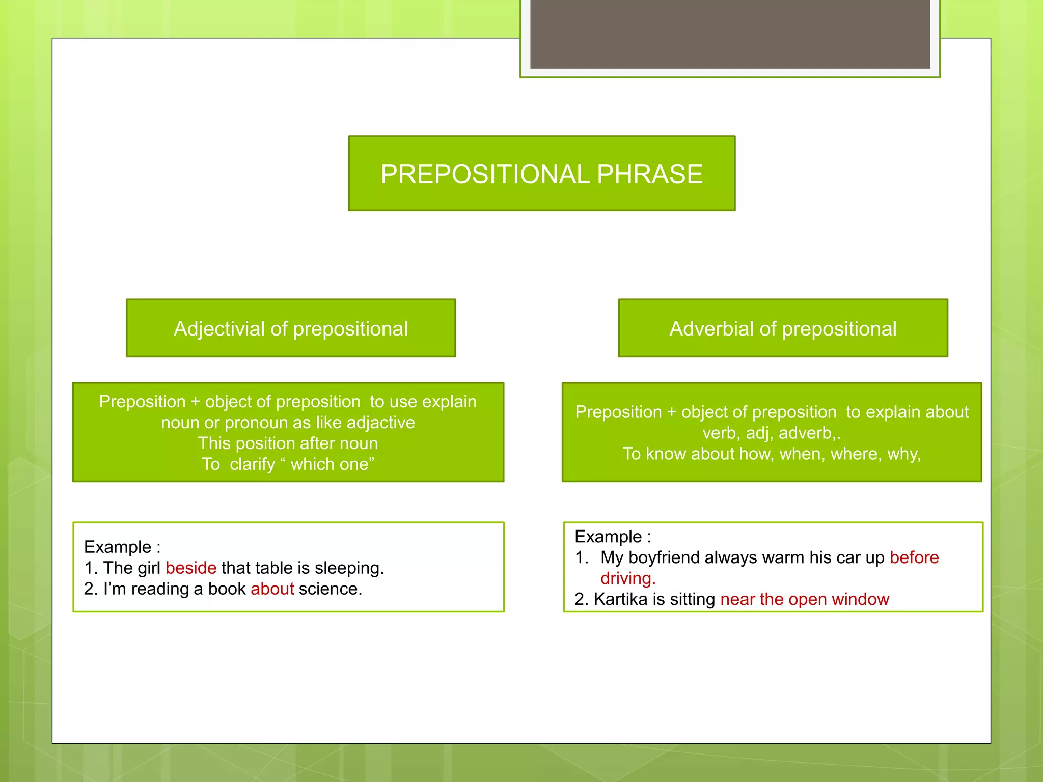 Prepositional phrase | PPT