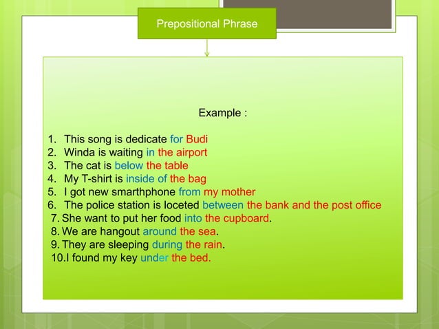 Prepositional phrase | PPT