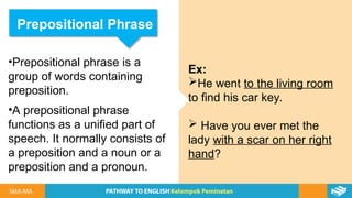 English Slides for Beginners - Prepositional Phrase.ppt