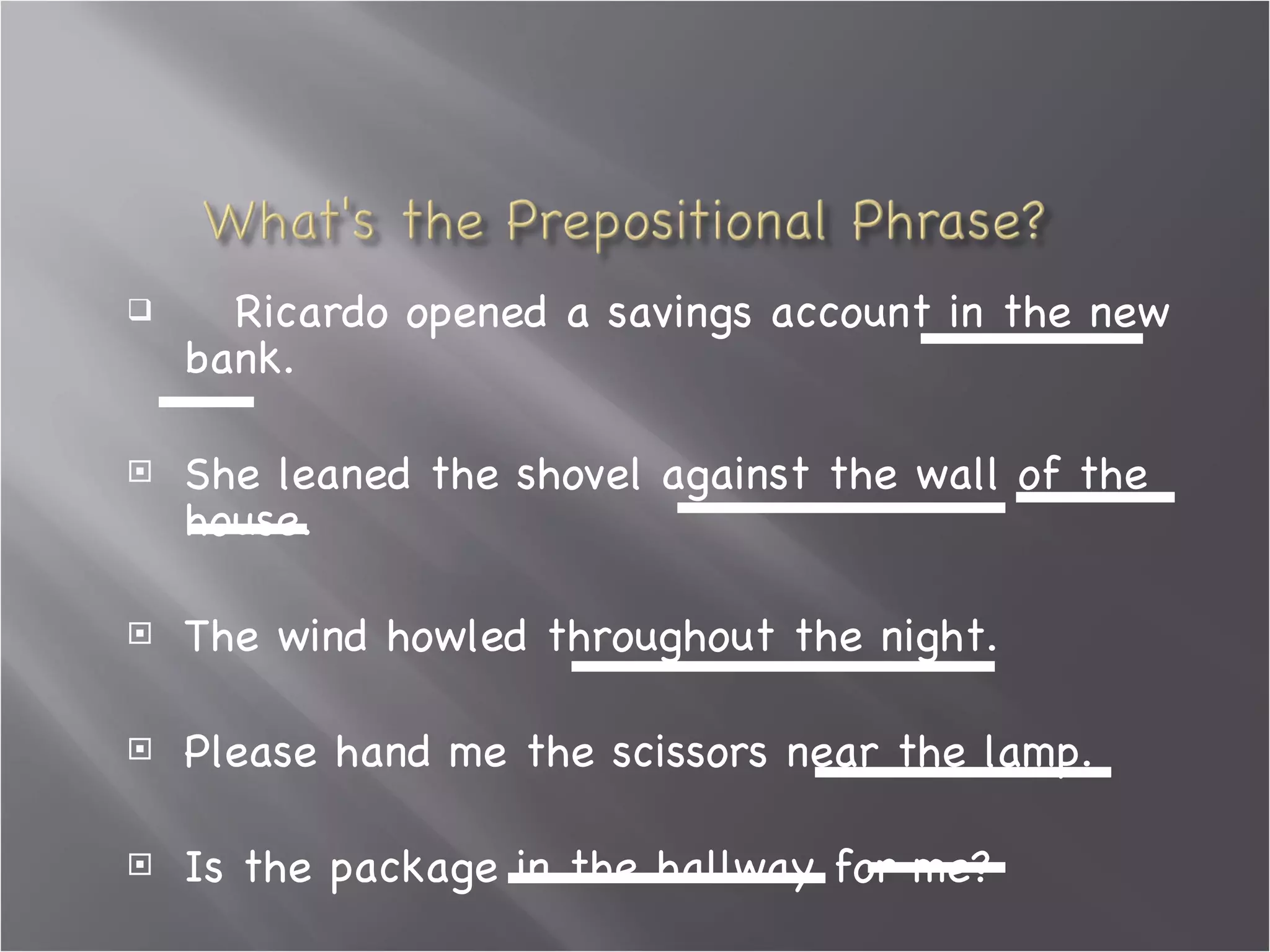 Prepositionalphrases | PPT
