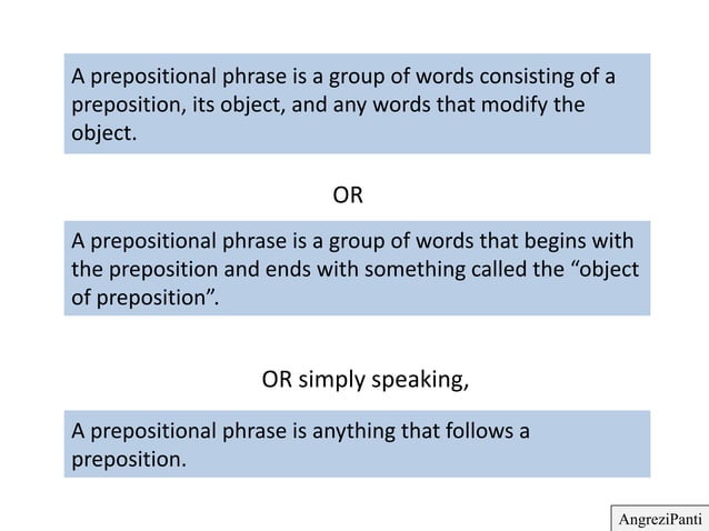 Prepositional phrases | What are prepositional Phrases and its Types | PPT