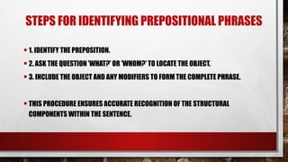 Prepositional phrases a brief introduction | PPTX