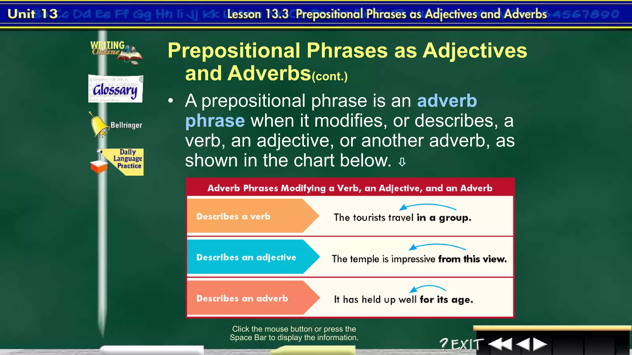 Prepositional phrases as adjective and adverb phrases | PPTX