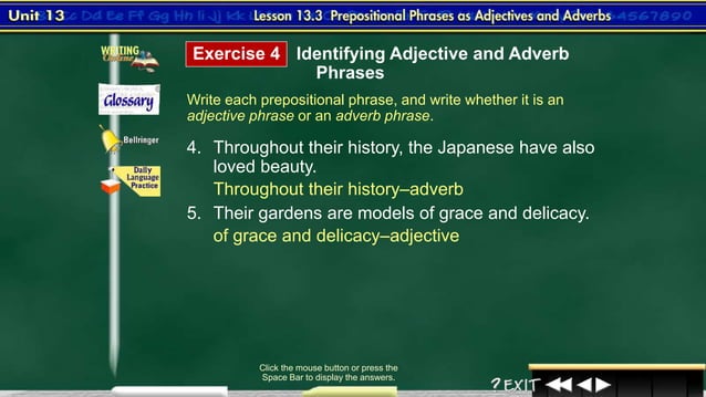Prepositional phrases as adjective and adverb phrases | PPTX