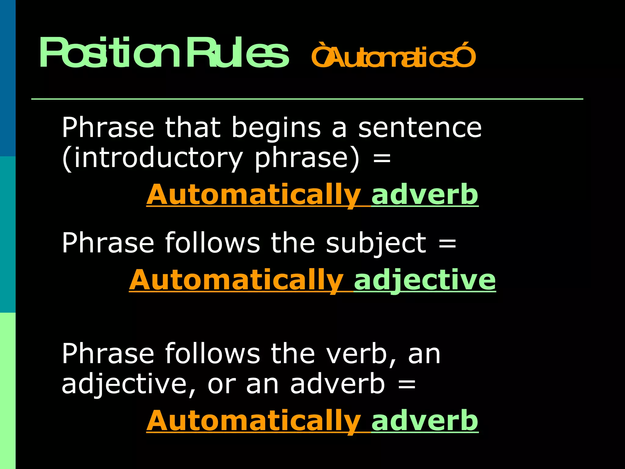Prepositional Phrases PowerPoint | PPT