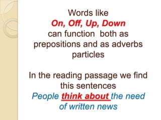 Prepositional verbs | PPTX