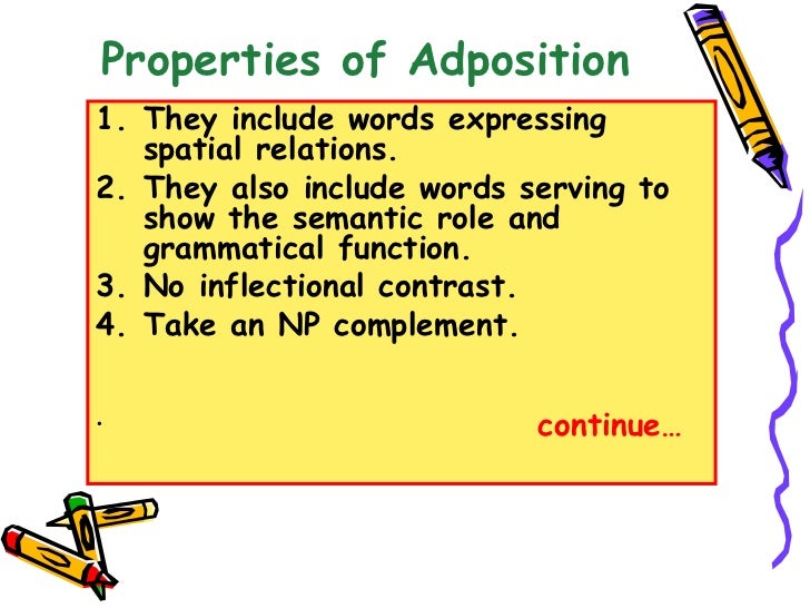 Preposition and prepositional phrases