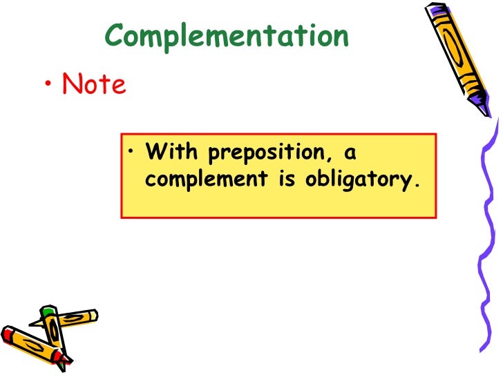 Preposition and prepositional phrases