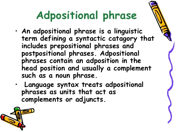 Preposition and prepositional phrases