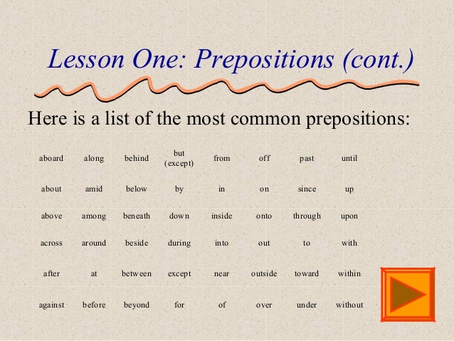 Preposition definition