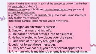 Preposition, determiner - Part of Speech - English Structure.pptx