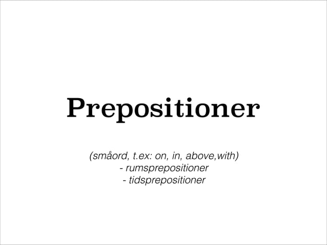 Prepositioner | PDF
