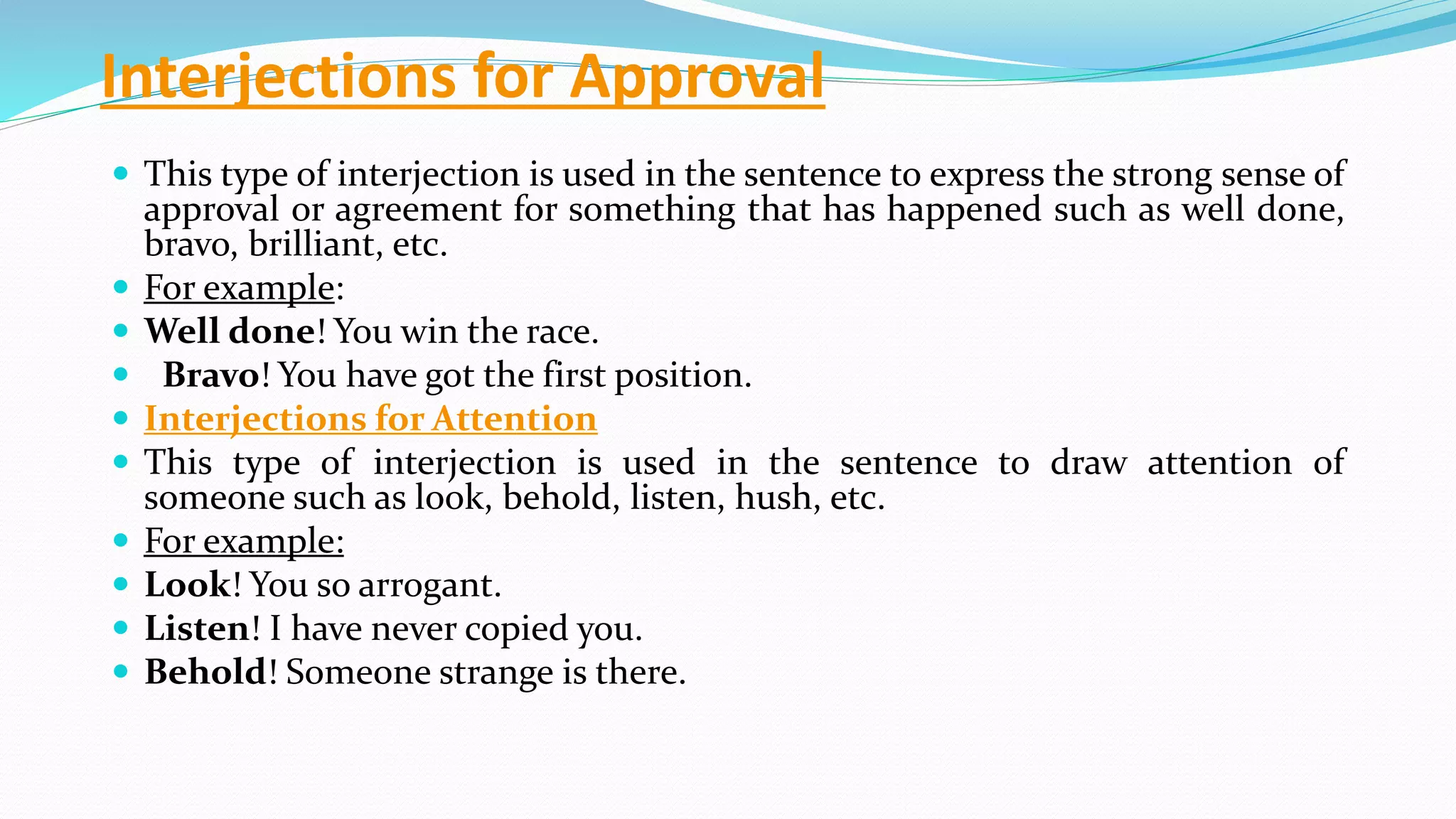 Preposition Interjection Presentation Pptx