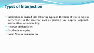 Preposition, interjection Presentation | PPTX