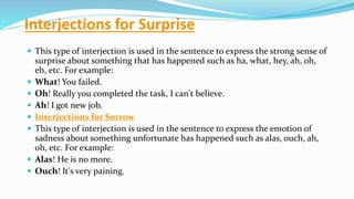 Preposition, interjection Presentation | PPTX