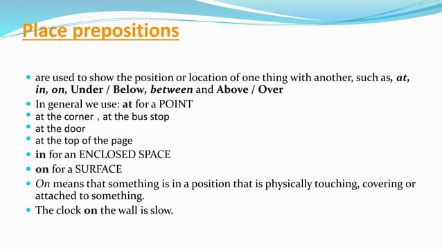 Preposition, interjection Presentation | PPTX