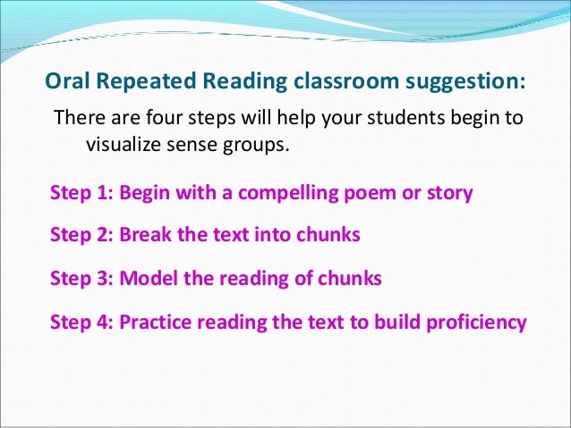 Building Fluency though the Repeated Reading Method
