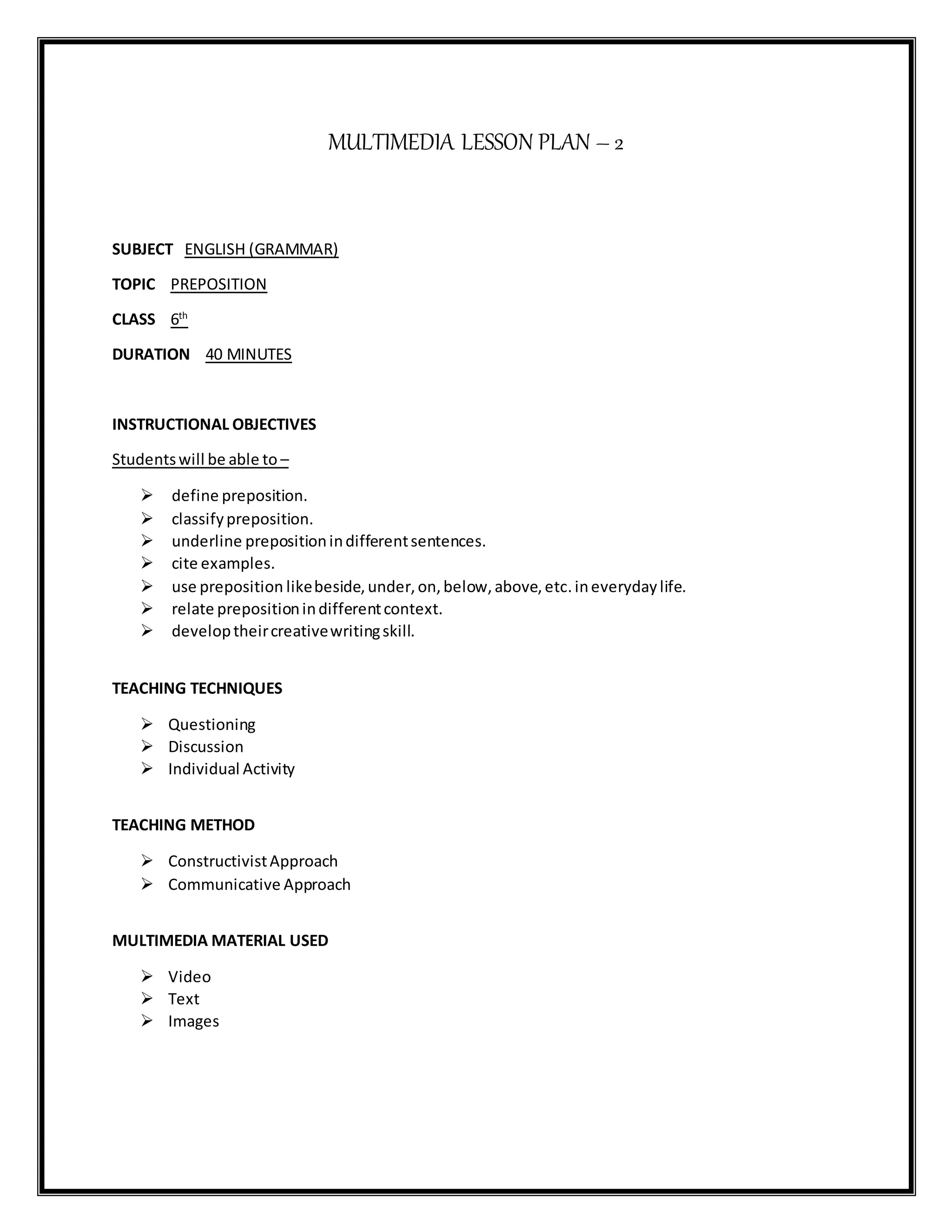 Preposition mmlp | PDF